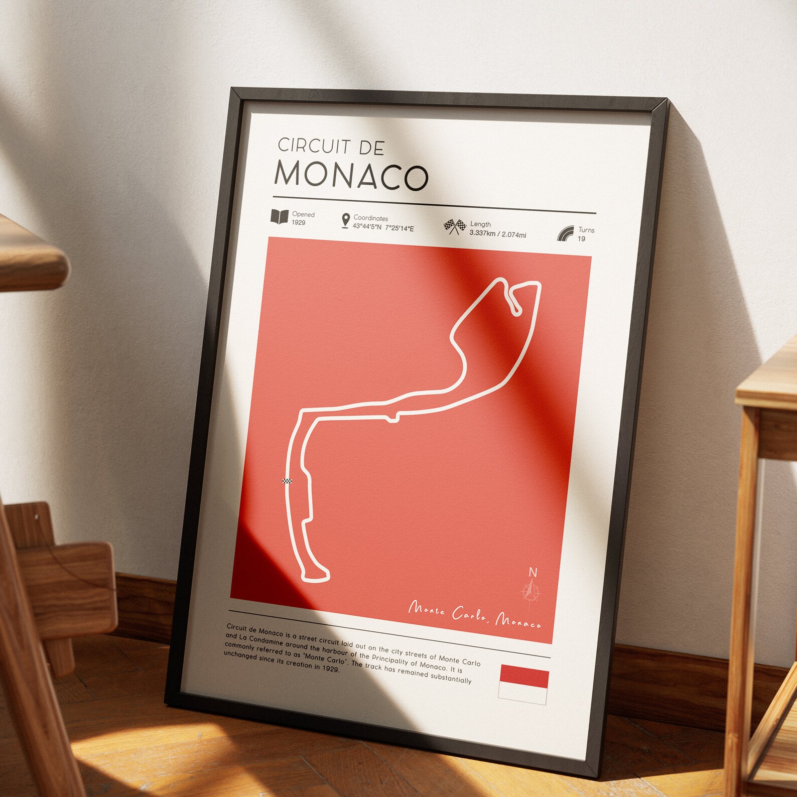 Formula 1 Poster, Monaco Grand Prix F1 Circuit Printable, F1 Wall Art ...