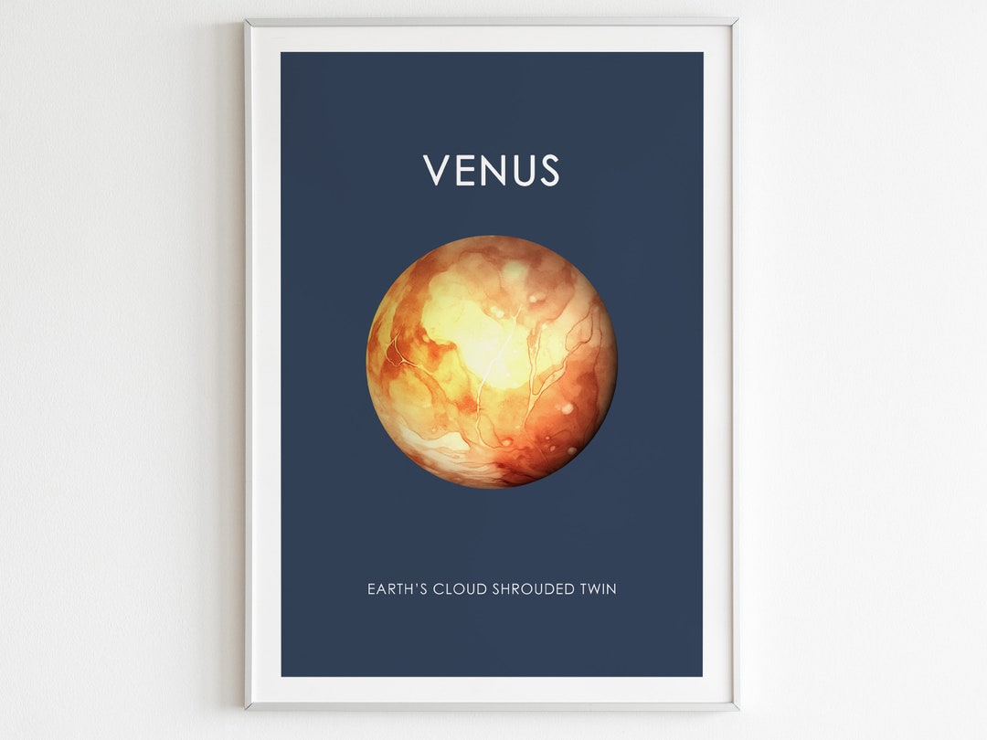 Venus Poster | Minimalist Wall Art, Planet Wall Art, Science Decor ...