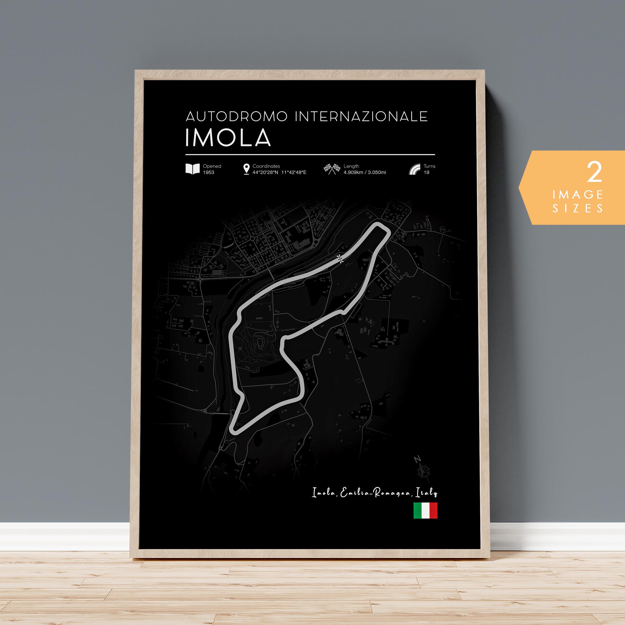 Formula 1 Imola Circuit Printable Wall Art Decor, F1 Race Poster ...