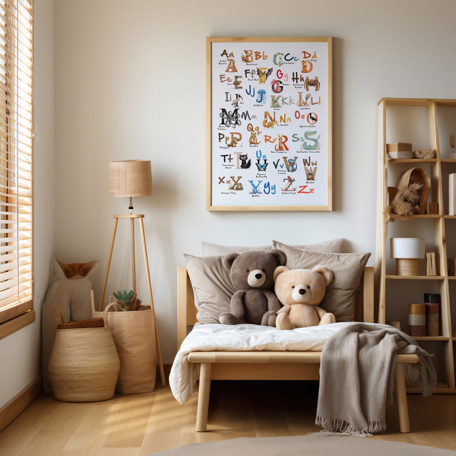 Australian Animals Alphabet Poster | Kids ABC Poster, A-Z Animal ...