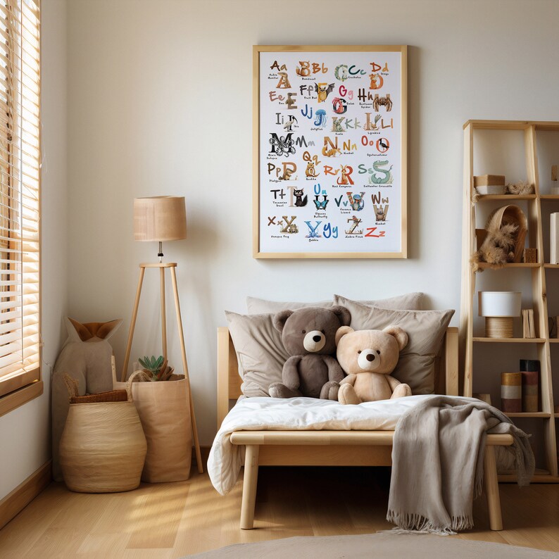 Australian Animals Alphabet Poster | Kids ABC Poster, A-Z Animal ...