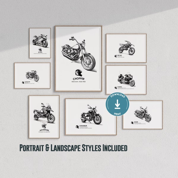 Motorcycle Posters - Etsy