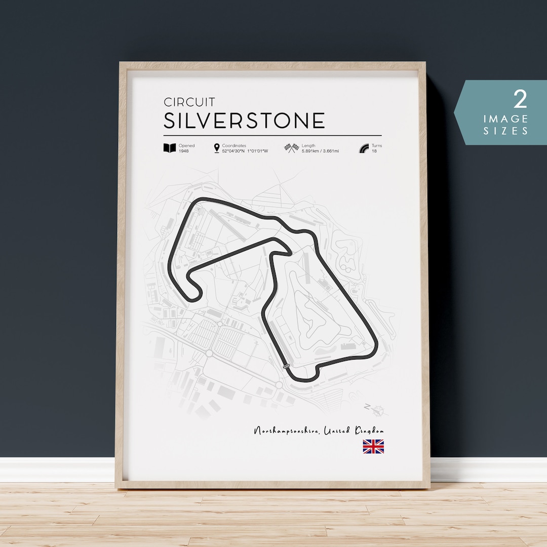 Formula 1 Silverstone Circuit Poster, F1 Wall Art, F1 Track Poster ...