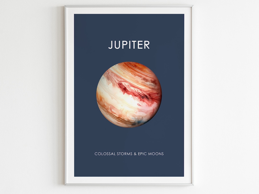 Jupiter Poster | Minimalist Wall Art, Planet Wall Art, Science Decor ...
