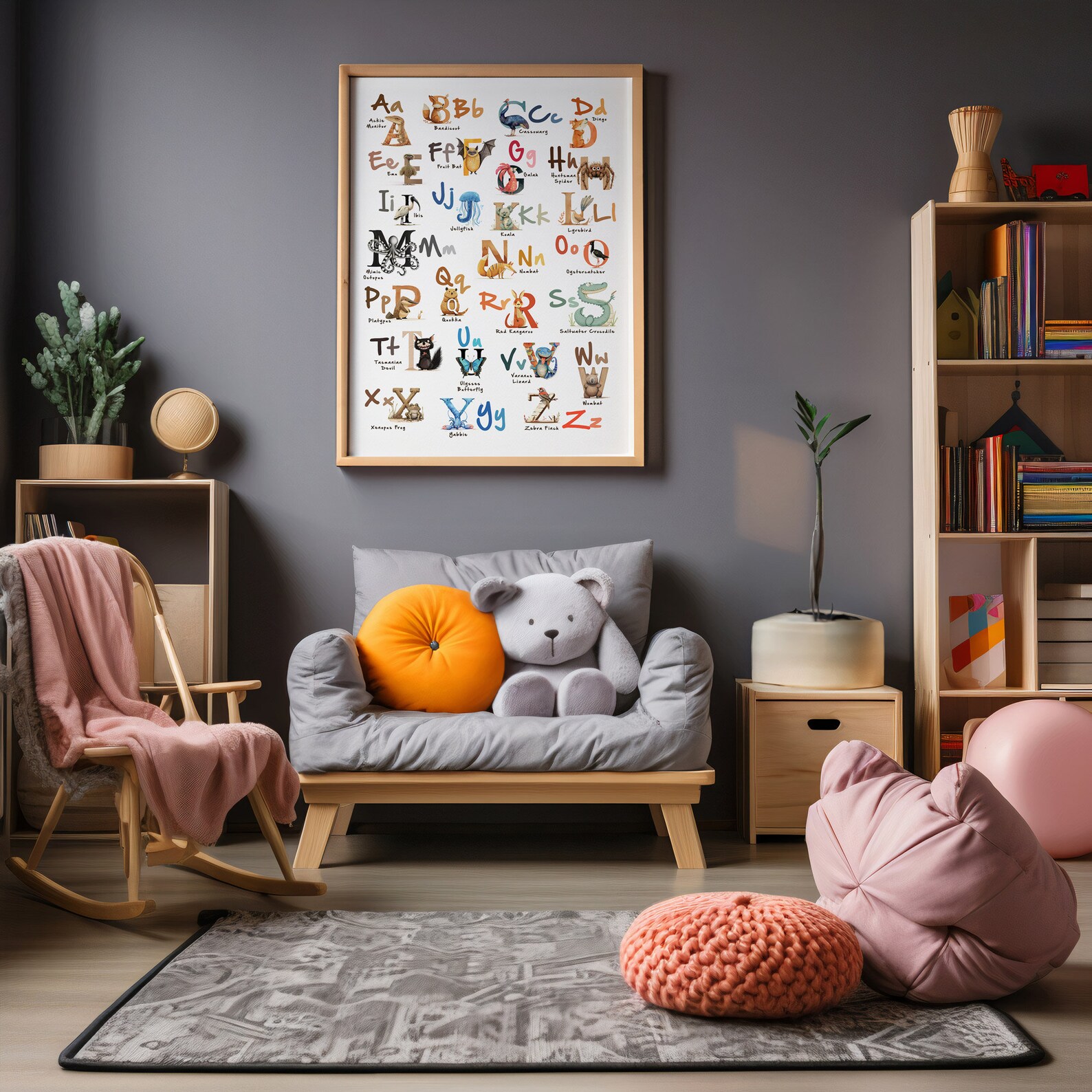 Australian Animals Alphabet Poster | Kids ABC Poster, A-Z Animal ...