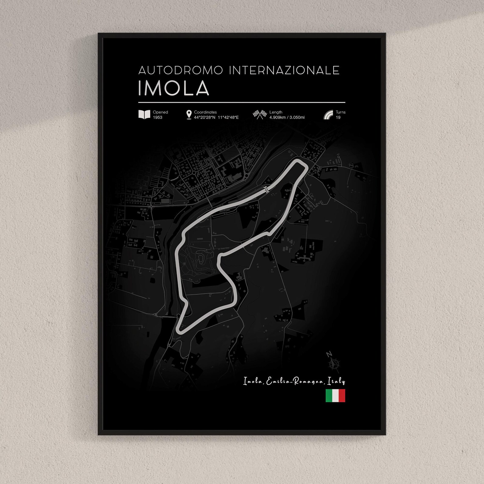 Formula 1 Imola Circuit Printable Wall Art Decor, F1 Race Poster ...