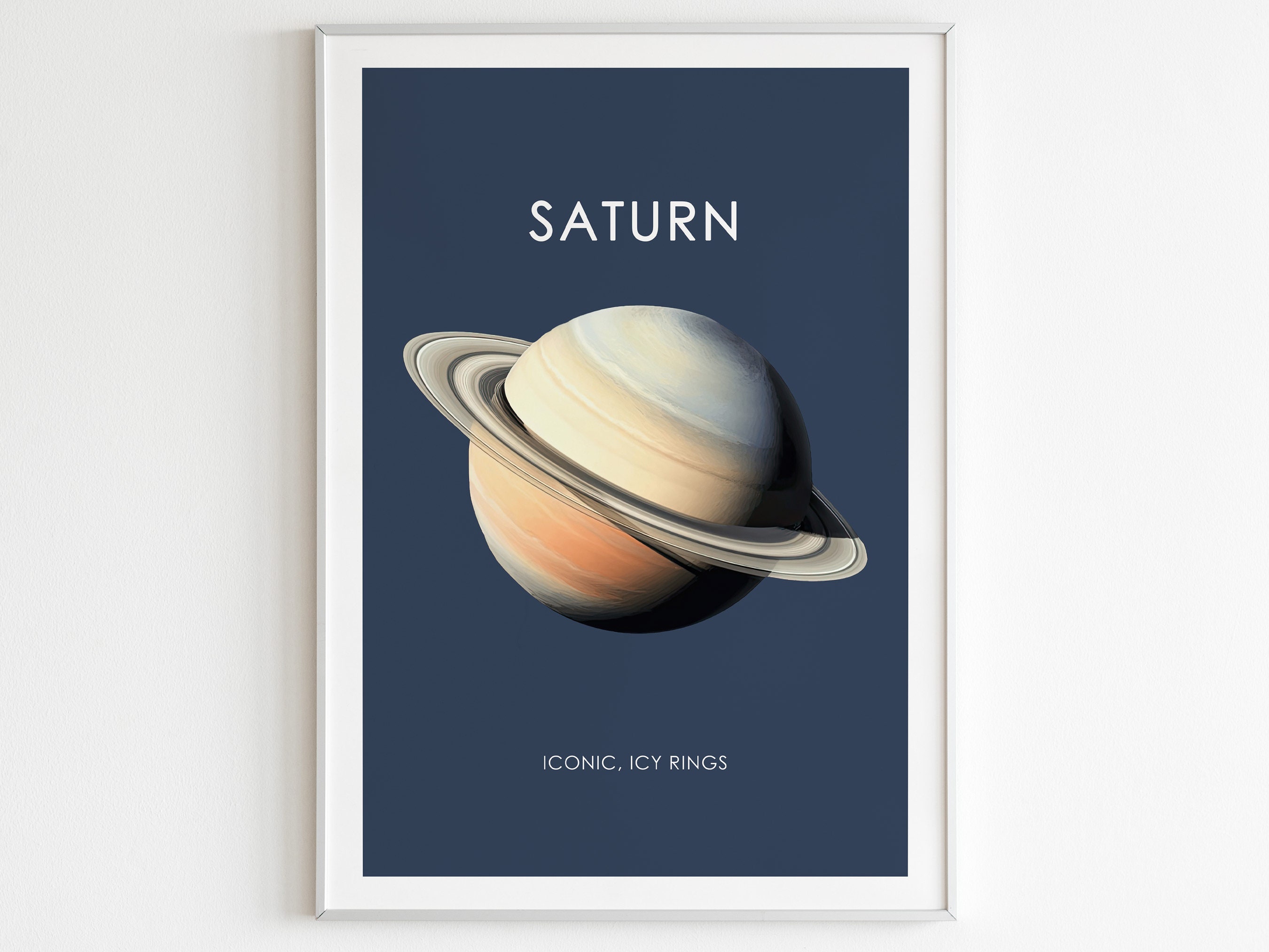 Saturn Poster Minimalist Wall Art Planet Wall Art Science - Etsy