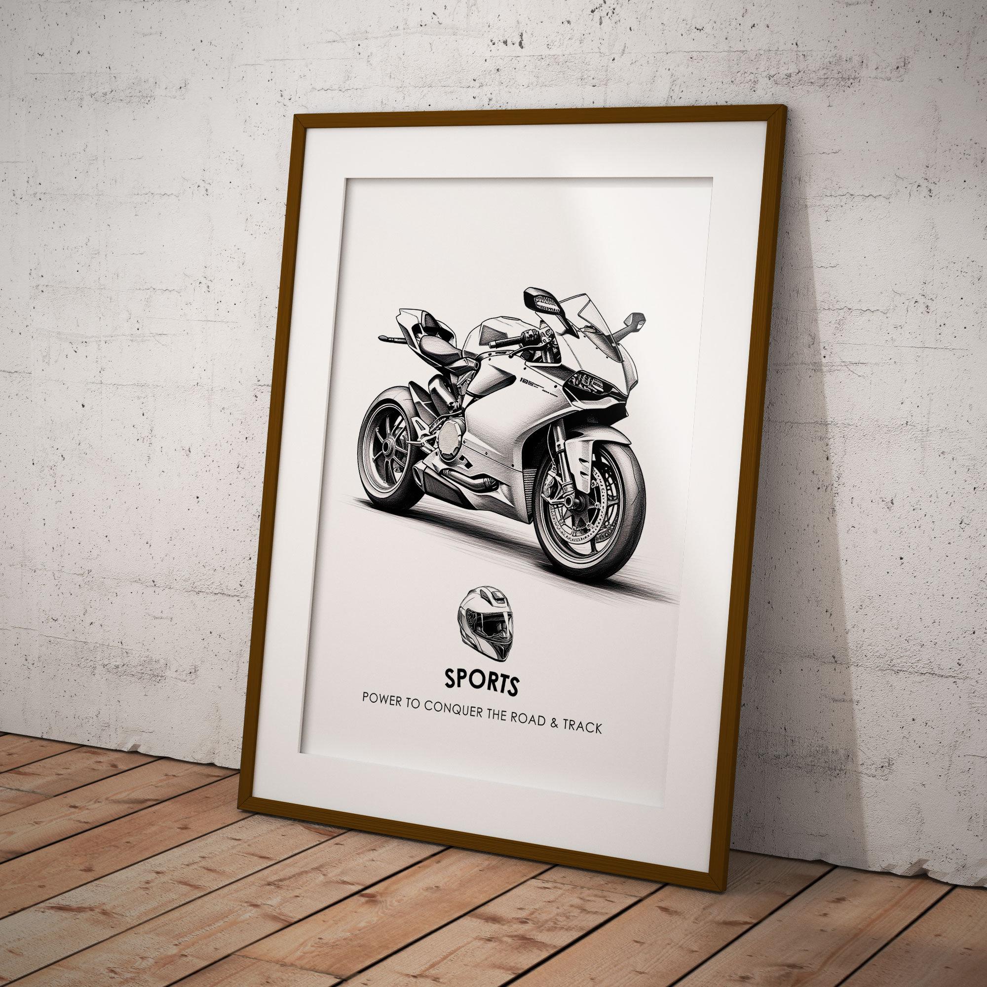Motorcycle Wall Art | Ducati Sports Motorcycle Print, Motorcycle Decor ...