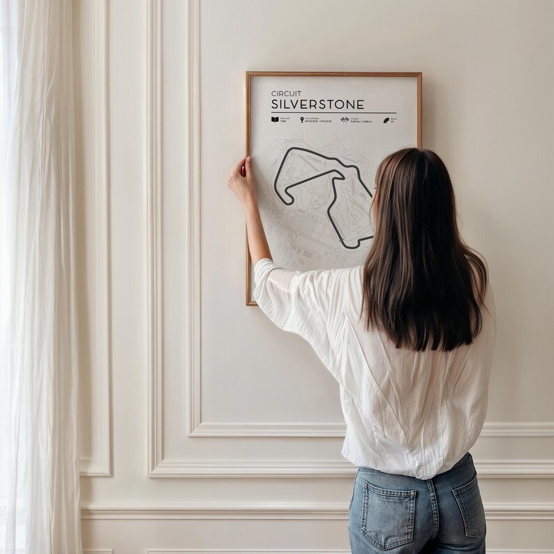 Formula 1 Silverstone Circuit Poster, F1 Wall Art, F1 Track Poster ...