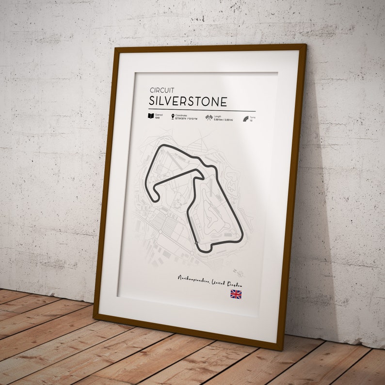 Formula 1 Silverstone Circuit Poster, F1 Wall Art, F1 Track Poster ...