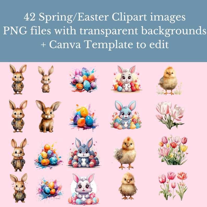Easter & Spring Clipart With PLR/MRR, PNG Clipart Files, Clipart With Master Resell Rights ...