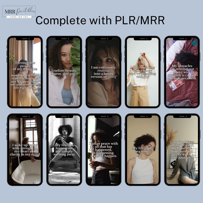 PLR Positive Affirmation Instagram Reels, Faceless Instagram Reels With ...