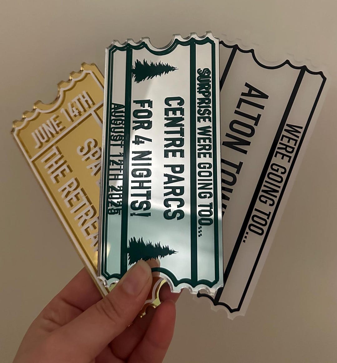 Personalised Acrylic Ticket |mother's Day, Birthday Gift, Wedding ...