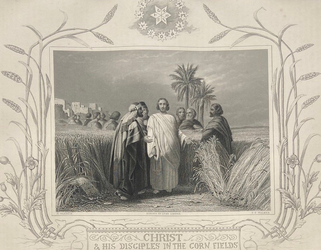 1870s 'christ and His Disciples in the Corn Fields' Original Antique ...