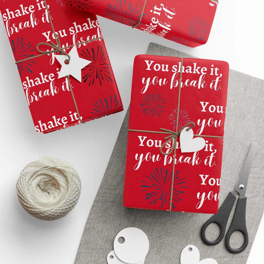 Funny Don't Shake It Gift Wrapping Paper - Etsy