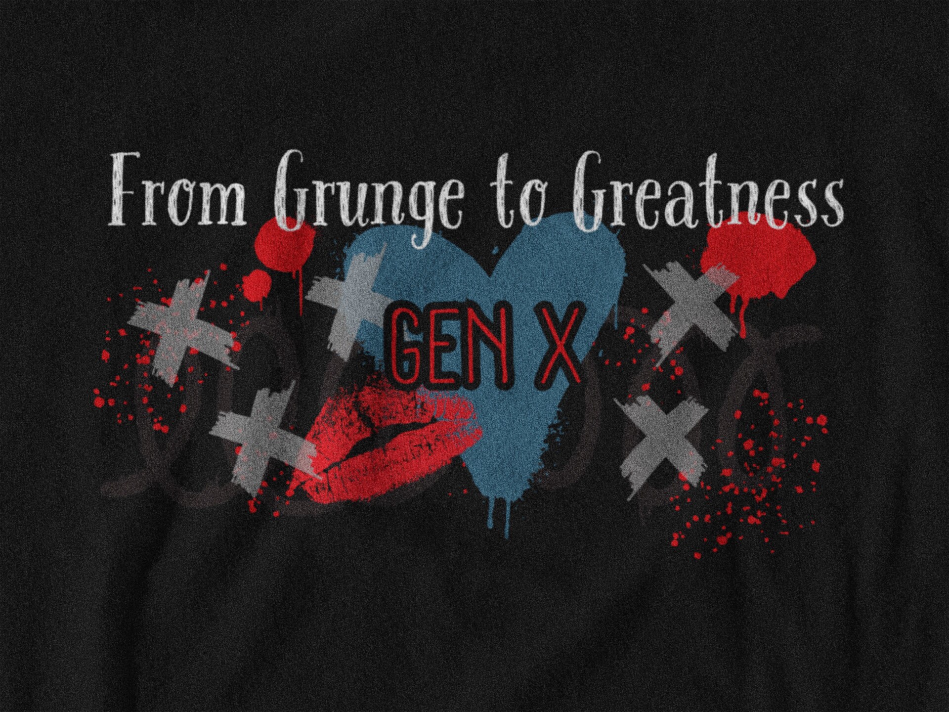 Gen X Graphic Tshirt - From Grunge to Greatness - Etsy