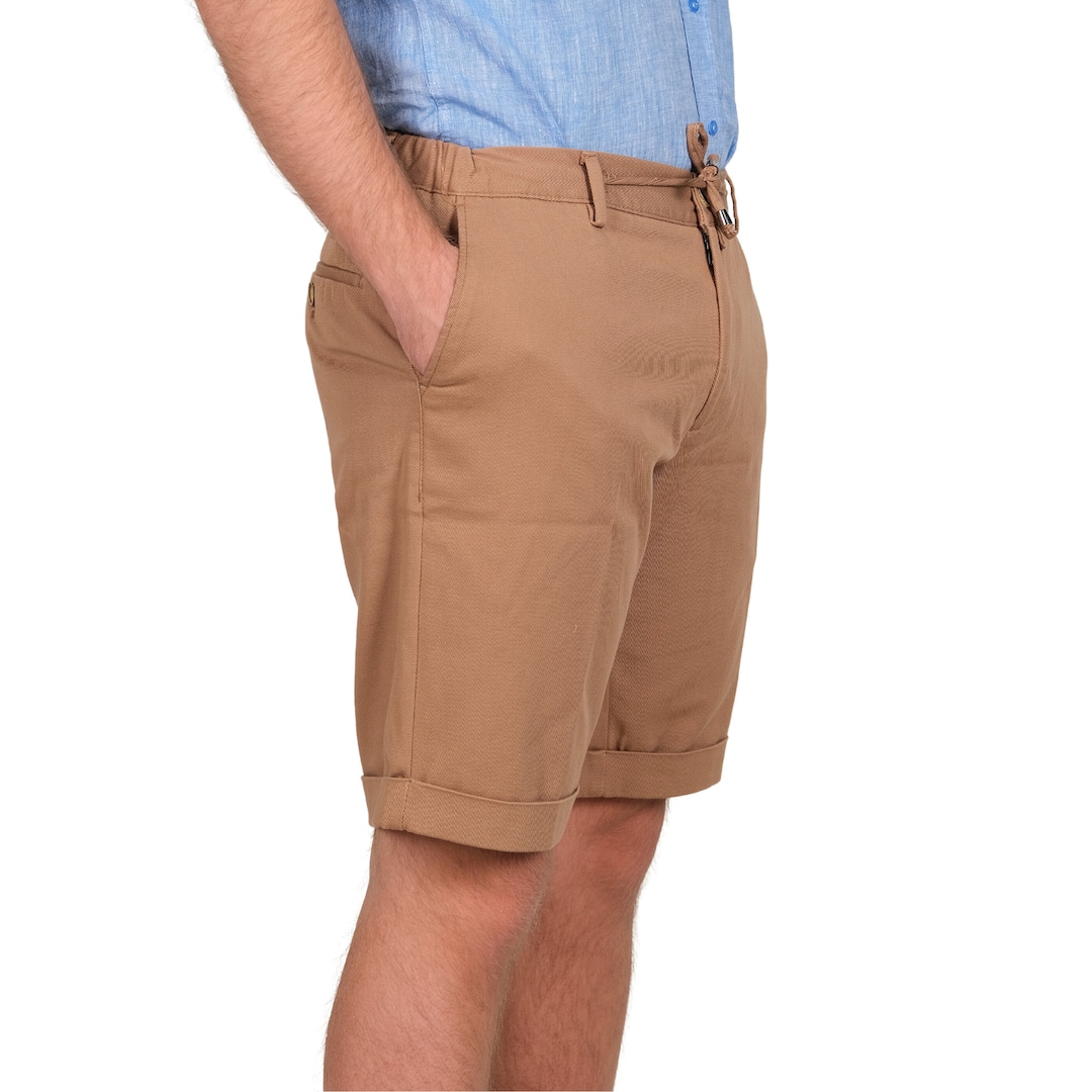 Men's Linen Shorts/light Brown-bronze Color Casual - Etsy