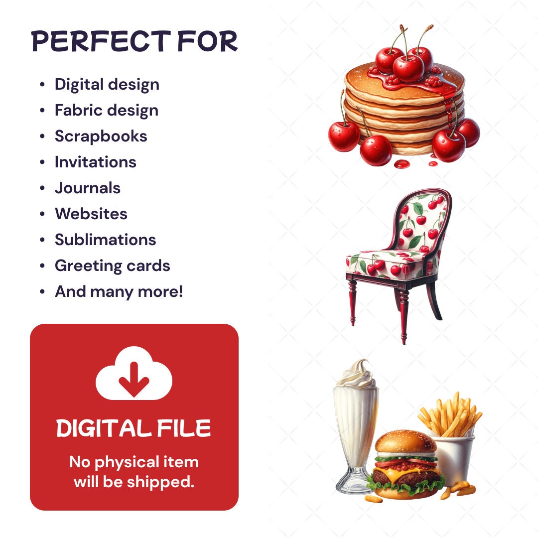 Cherry Watercolor Clipart, Cute Fruit Basket, Summer Pie Desserts ...