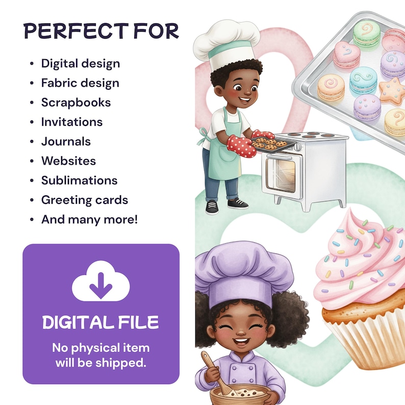 Little Black Bakers PNG Clipart, Watercolor African American Cute ...