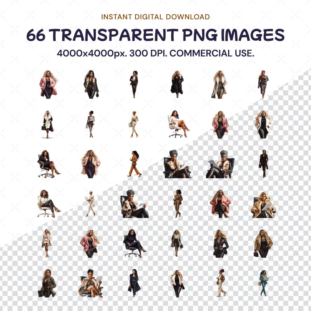 Black Lady Boss Clipart, Watercolor African American Cute Lass PNG ...