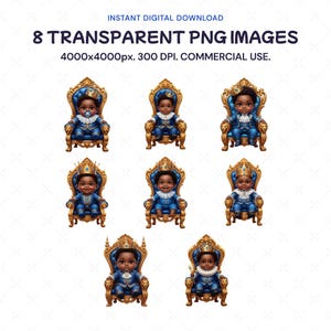 Black Royal Baby Prince PNG Clipart, 1st Birthday Party, Cute African ...