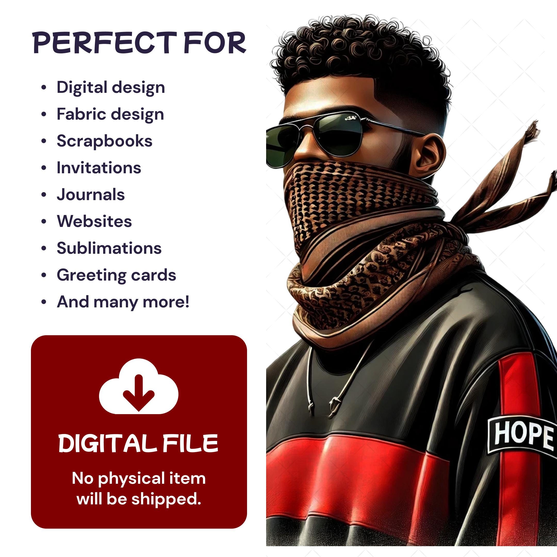 Black Men Empowerment Streetwear Clipart, Watercolor African American ...