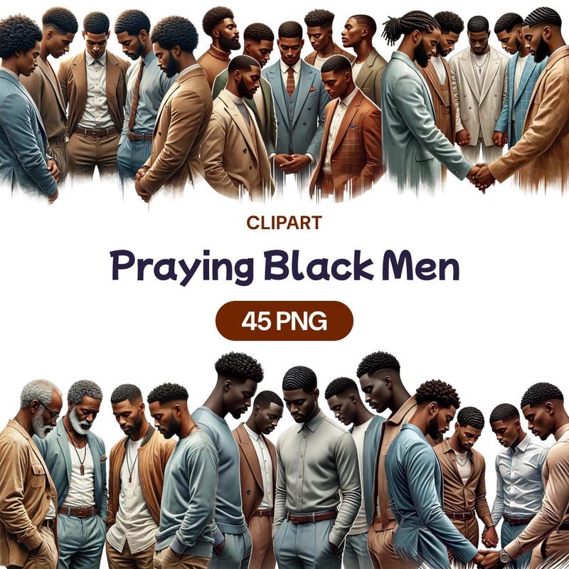 Praying Man Clip Art - Etsy