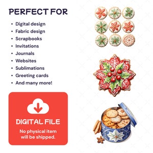 Christmas Cookies Clipart, Cute Watercolor Xmas Gingerbread Man PNG ...