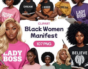 Black Women Empowerment Streetwear, Watercolor African American ...