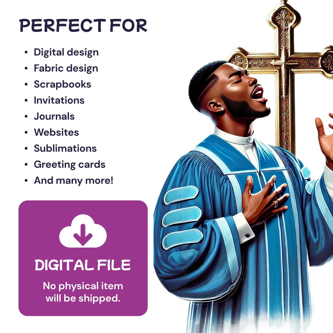 Black Men Sunday Church Attire Clipart PNG, Watercolor African American ...