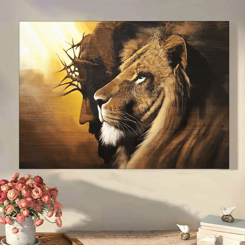 The Lion of Judah Jesus Christ Canvas Wall Art Canvas Picture Jesus ...