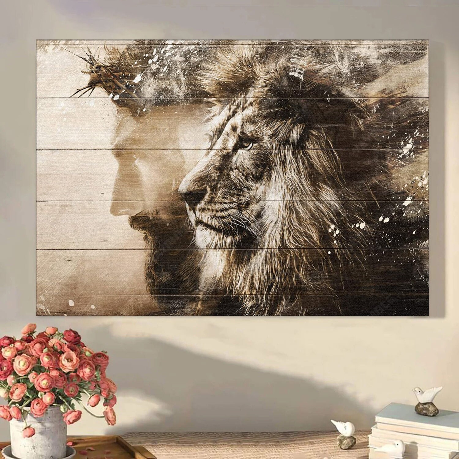 Jesus Lion Canvas Jesus Christ Wall Art Canvas Picture Jesus Home Decor ...