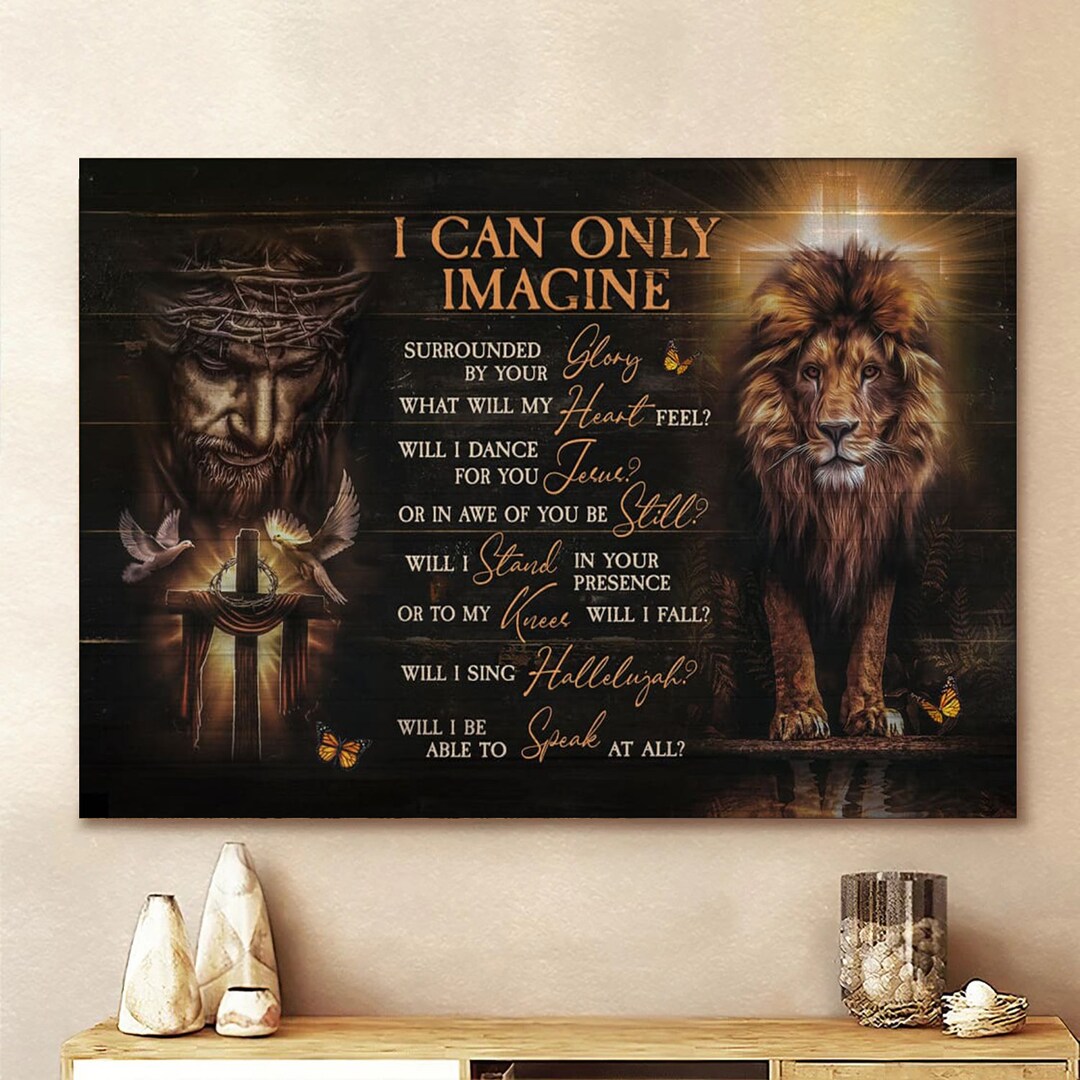 Jesus Lion of Judah I Can Only Imagine Canvas Wall Art Canvas Picture ...