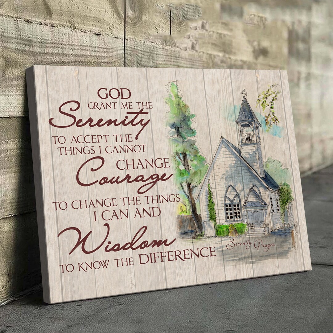 Serenity Prayer Canvas Wall Art Bible Verse Wall Art God Wall Art ...