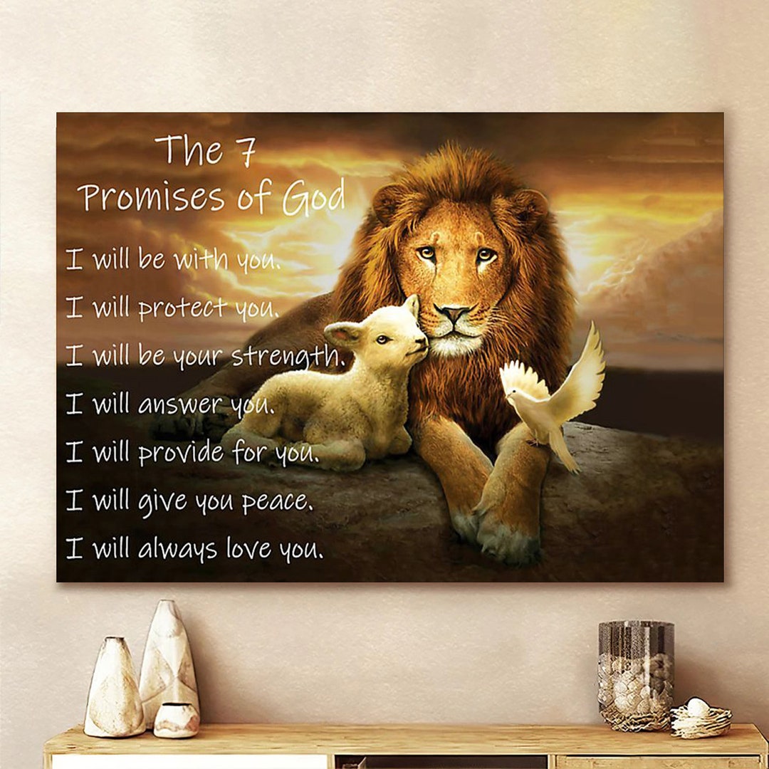 Lion Lamb Dove the 7 Promises of God I Will Be With You I Will Protect ...