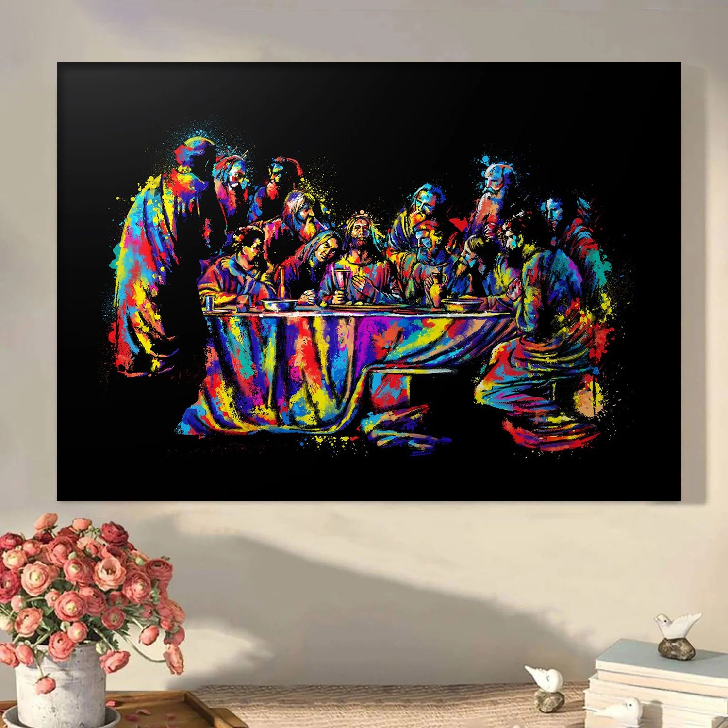 THE LAST SUPPER Canvas Jesus Christ Wall Art Canvas Picture Jesus Home ...