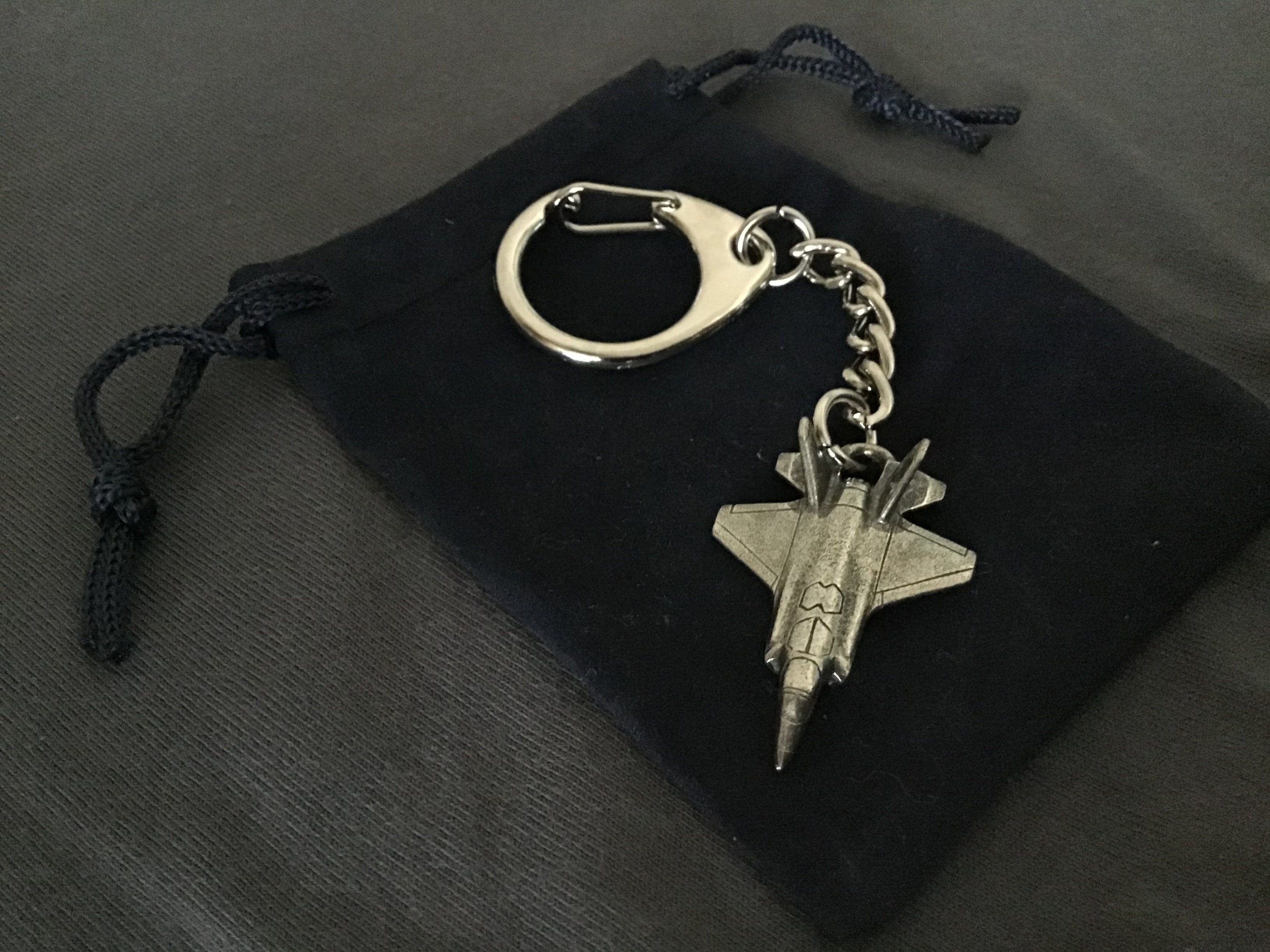 Beautiful F-35 Fighter Jet Sliver Pewter Keyring With Gift Bag - Etsy