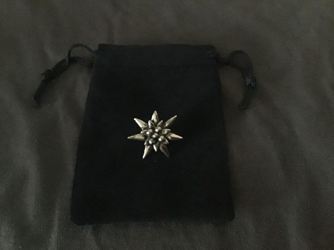Beautiful Edelweiss Sliver Pewter Pin Badge With Gift Bag - Etsy