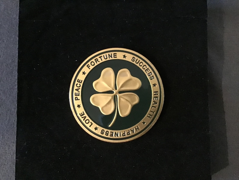 Four Leaf Clover Coin With Gift Bag - Etsy