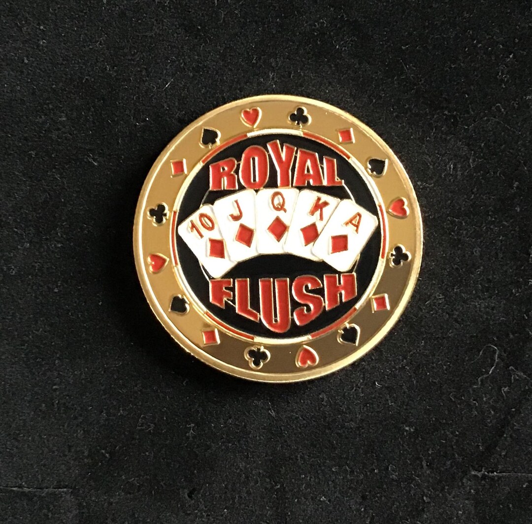 Royal Flush Metal Poker Chip/coin With Gift Bag - Etsy