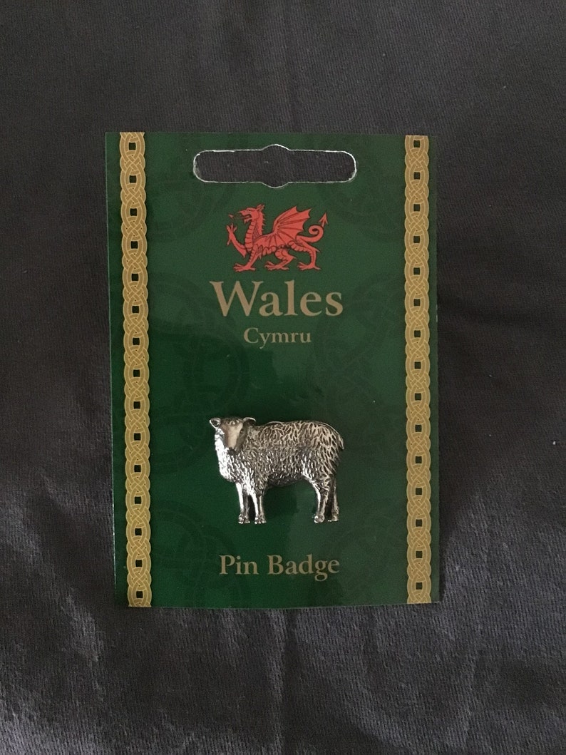 Various Welsh Themed Sliver Pewter Pin Badges - Etsy