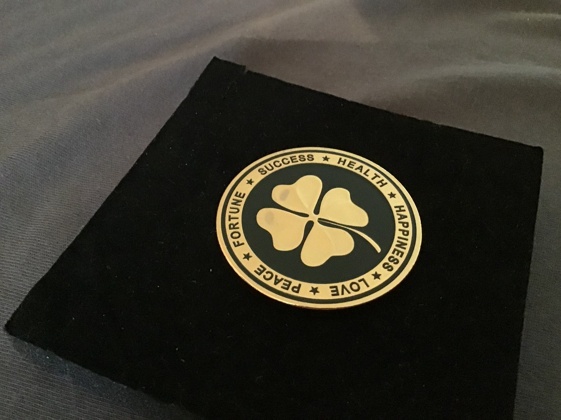 Four Leaf Clover Coin With Gift Bag - Etsy