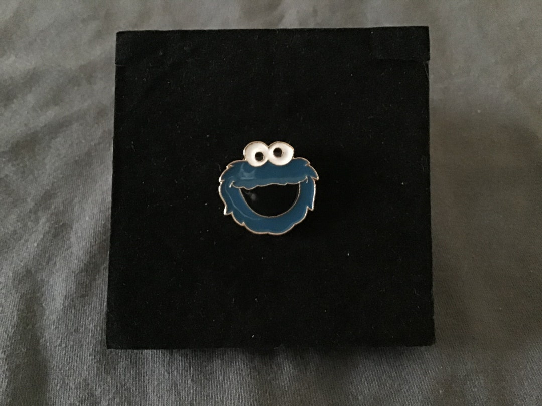 Cookie Monster/sesame Street Pin Badge With Gift Bag - Etsy