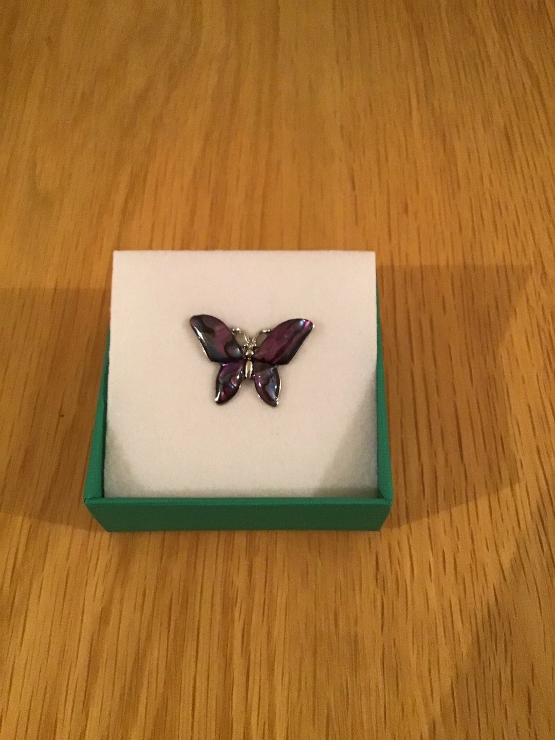 Purple Butterfly Inlaid Paua Shell Pin Badge With Gift Bag - Etsy