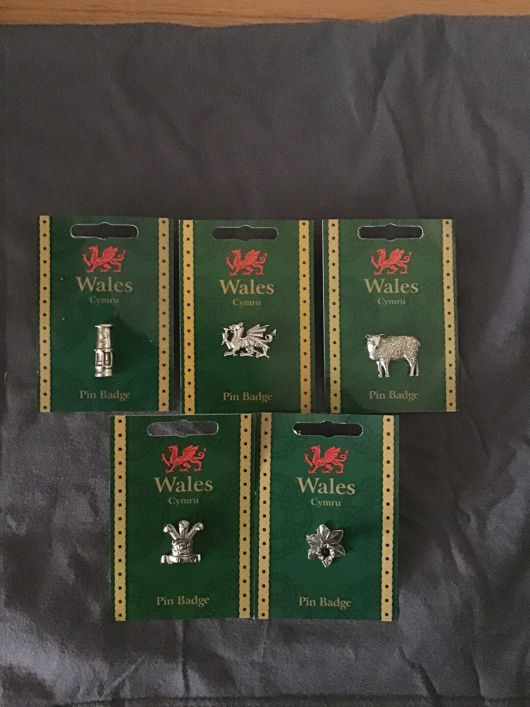 Various Welsh Themed Sliver Pewter Pin Badges - Etsy