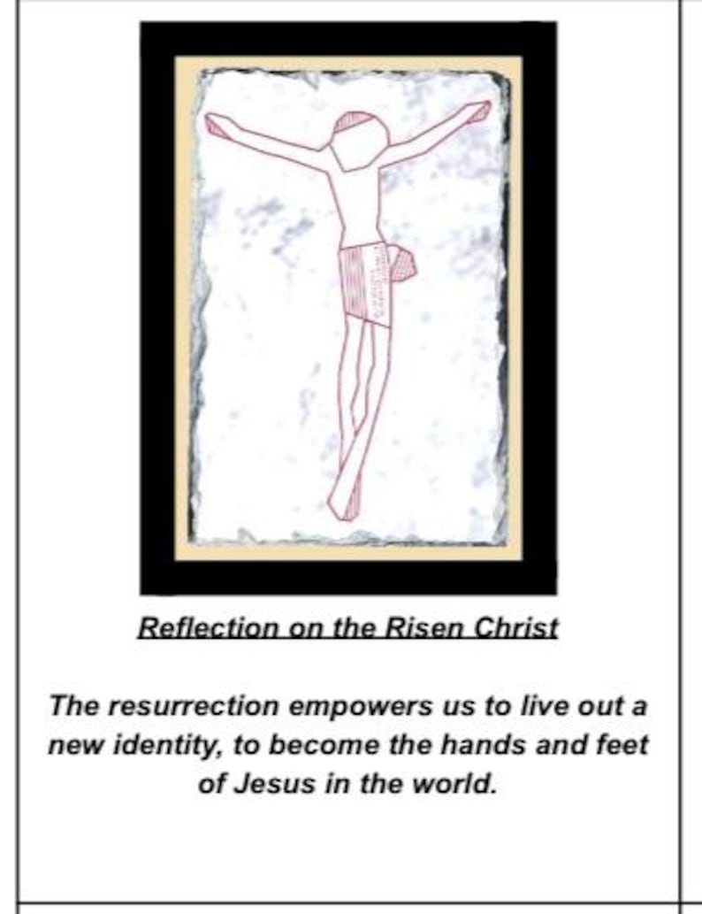 Risen Christ Line Drawing: Medjugorje Scripture Art - Etsy