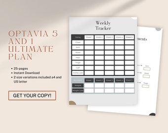 Optavia Daily Planner Fitness Tracker Printable Optavia - Etsy