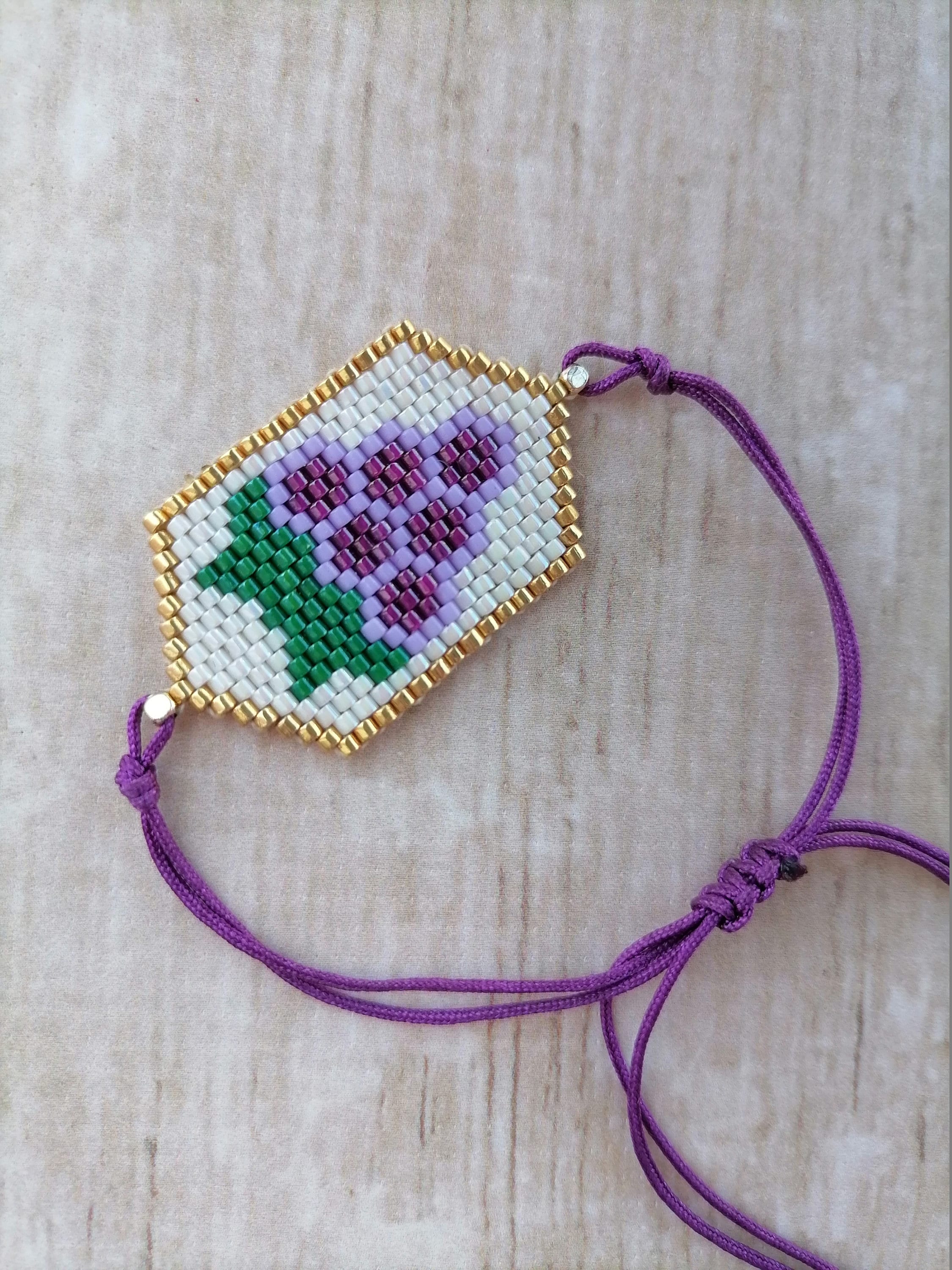 Chic Grape Jewelry Pattern - Miyuki Beading Craft Tutorial, Digital ...