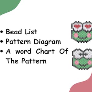 Miyuki Frog Beading Pattern | Brick Stitch Frog Design | Miyuki Delica Animals | Seed Bead Frog ...