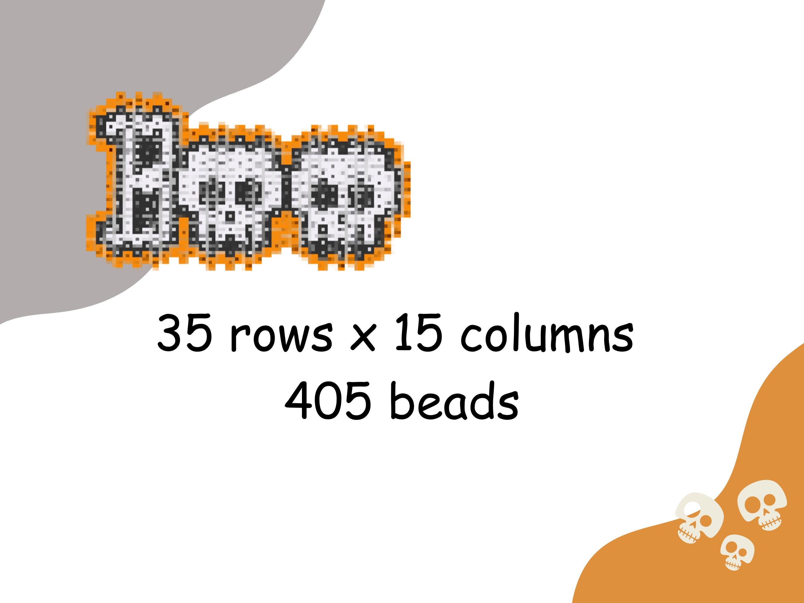 Miyuki Boo Letter Pattern: Spooky Skull Design With Delica Beads for ...